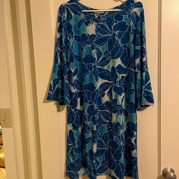 Tolani | Dresses | Iolani Blue Hawaiian Floral Dress | Poshmark